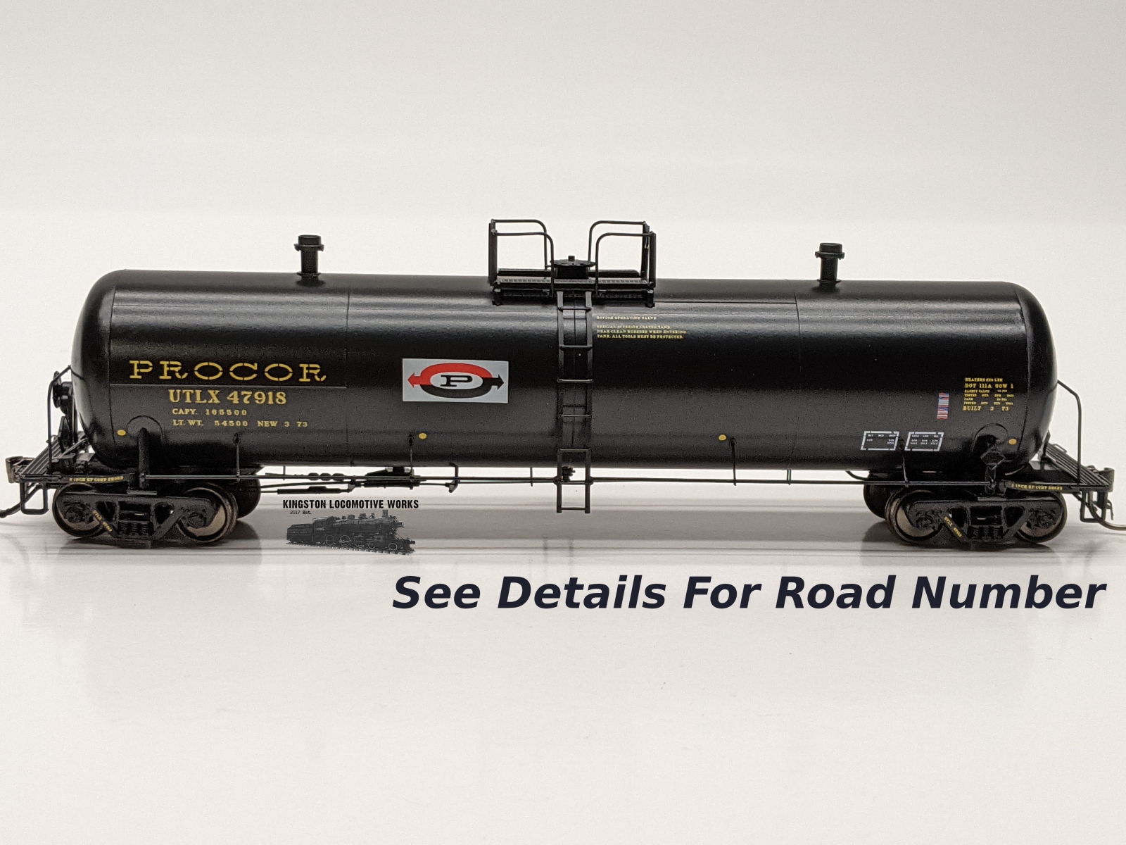 Rapido 135001-6 HO GP20 20K Tank Car - Procor Delivery Split P Logo # ...
