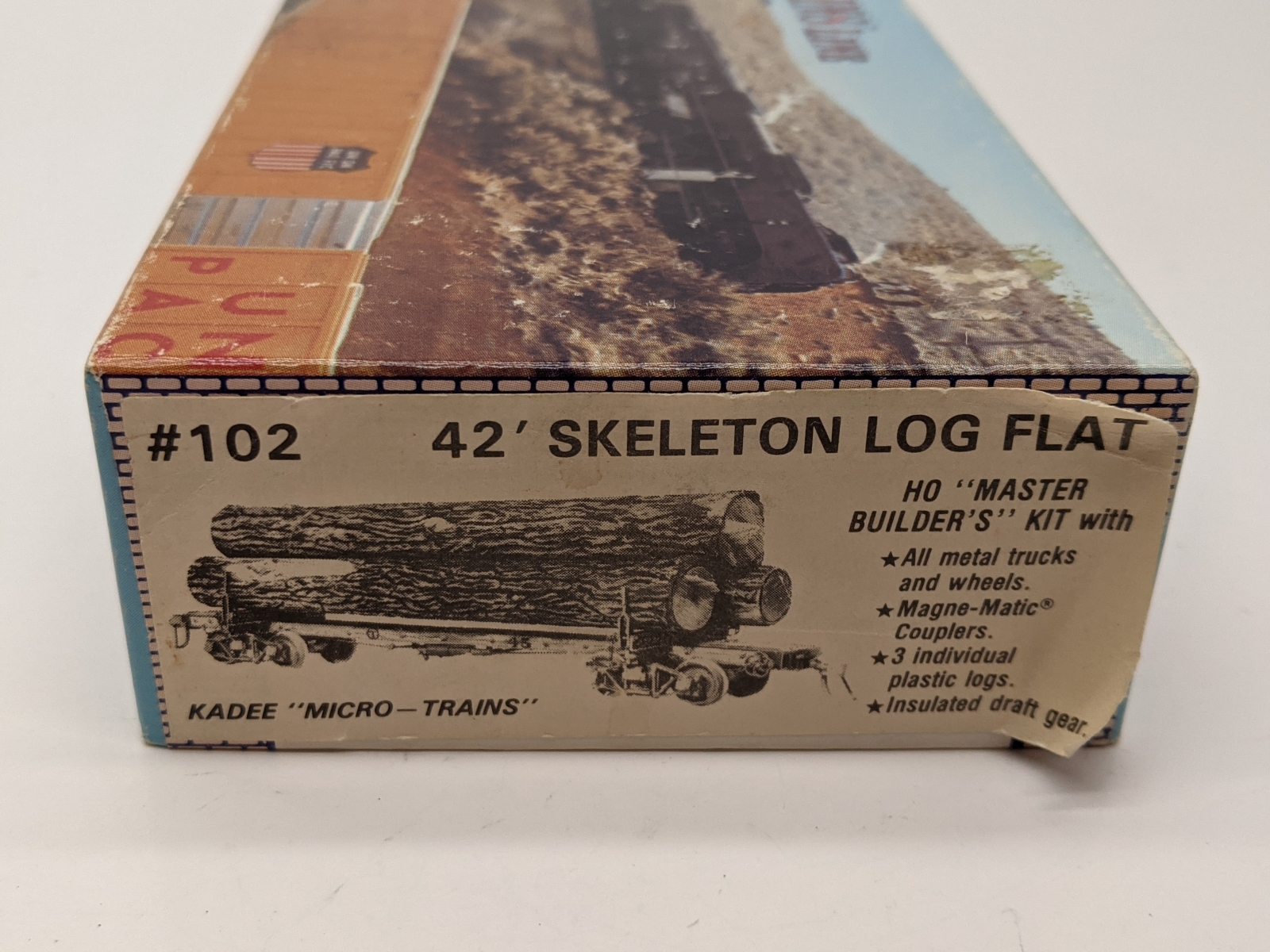 (Lot) Kadee 102 HO 42ft Skeleton Log Flat w/ Logs & 4x Log Bogies For ...