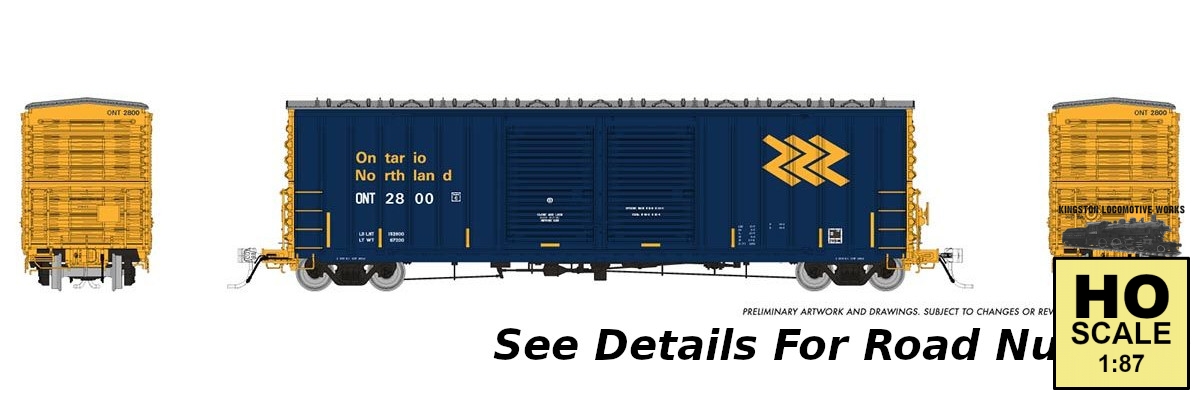 Rapido 170009-1 HO PC&F B-70-69 Boxcar - Ontario Northland / ONR ...
