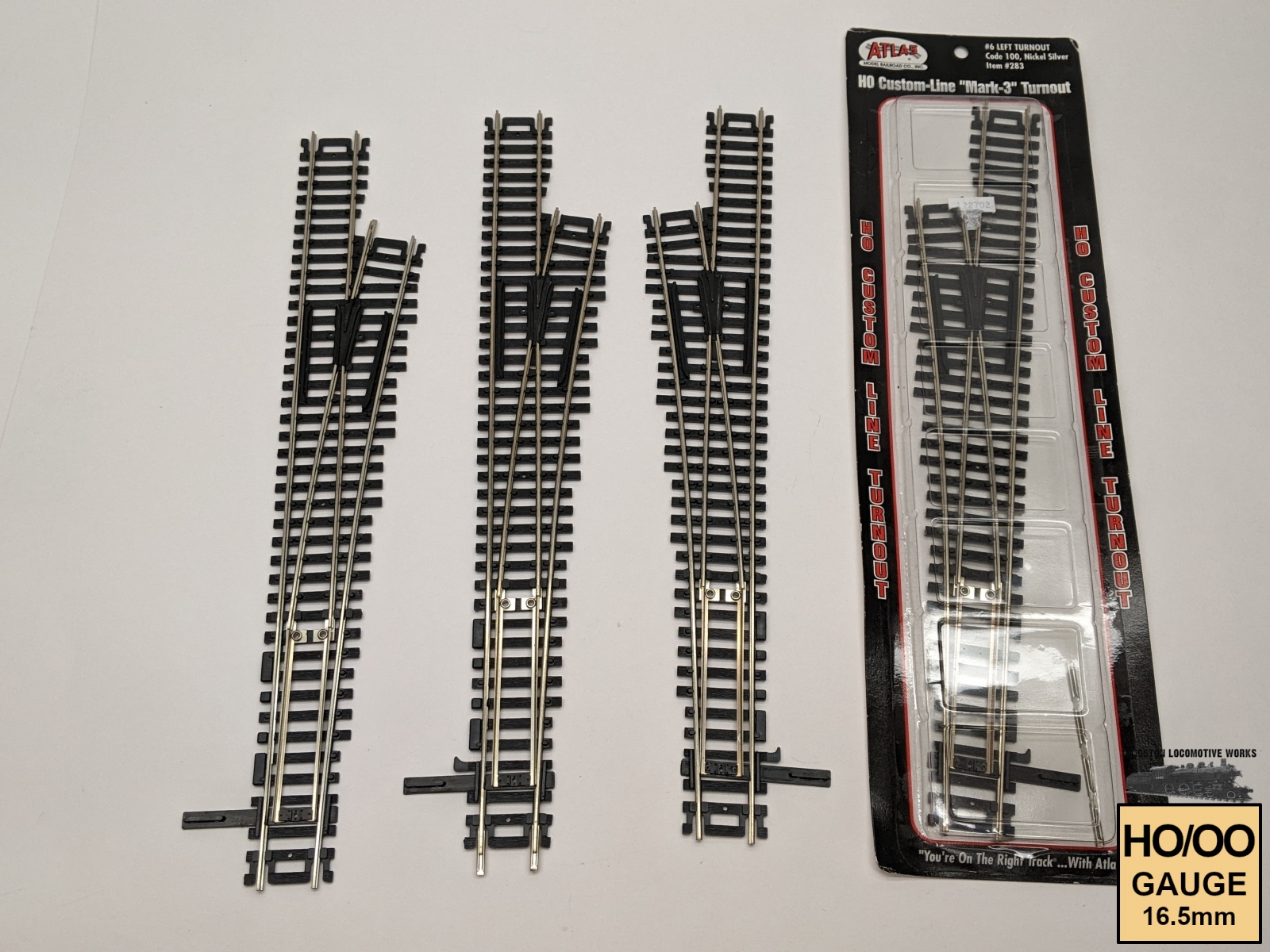 (Lot of 4) Atlas HO Code 100 #6 Custom-Line Turnouts (2x LH, 2x RH ...