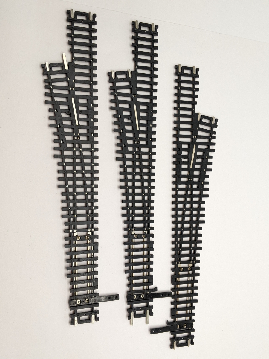 (Lot of 4) Atlas HO Code 100 #6 Custom-Line Turnouts (2x LH, 2x RH ...