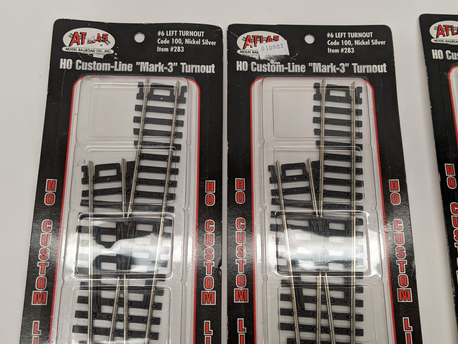 (Lot of 4) Atlas HO Code 100 #6 Custom-Line Turnouts (2x LH, 2x RH ...