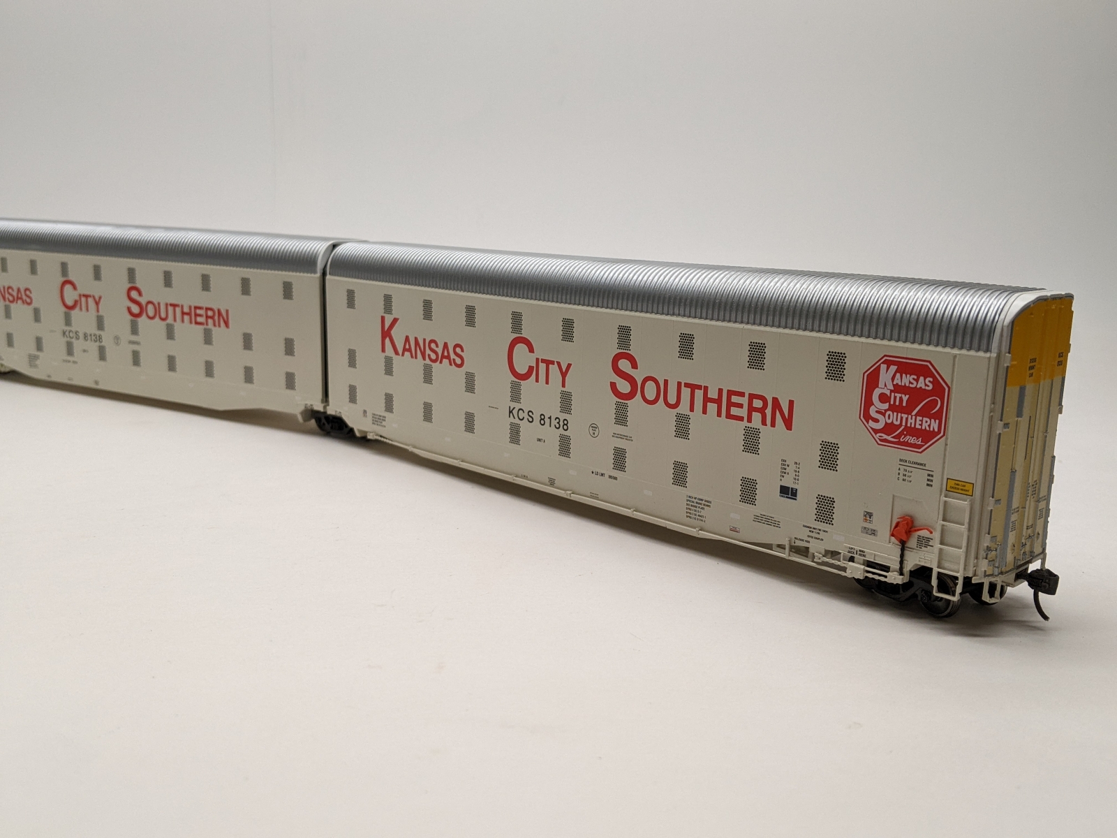 Athearn Genesis G4411 HO Articulated Auto Rack - Kansas City Southern ...