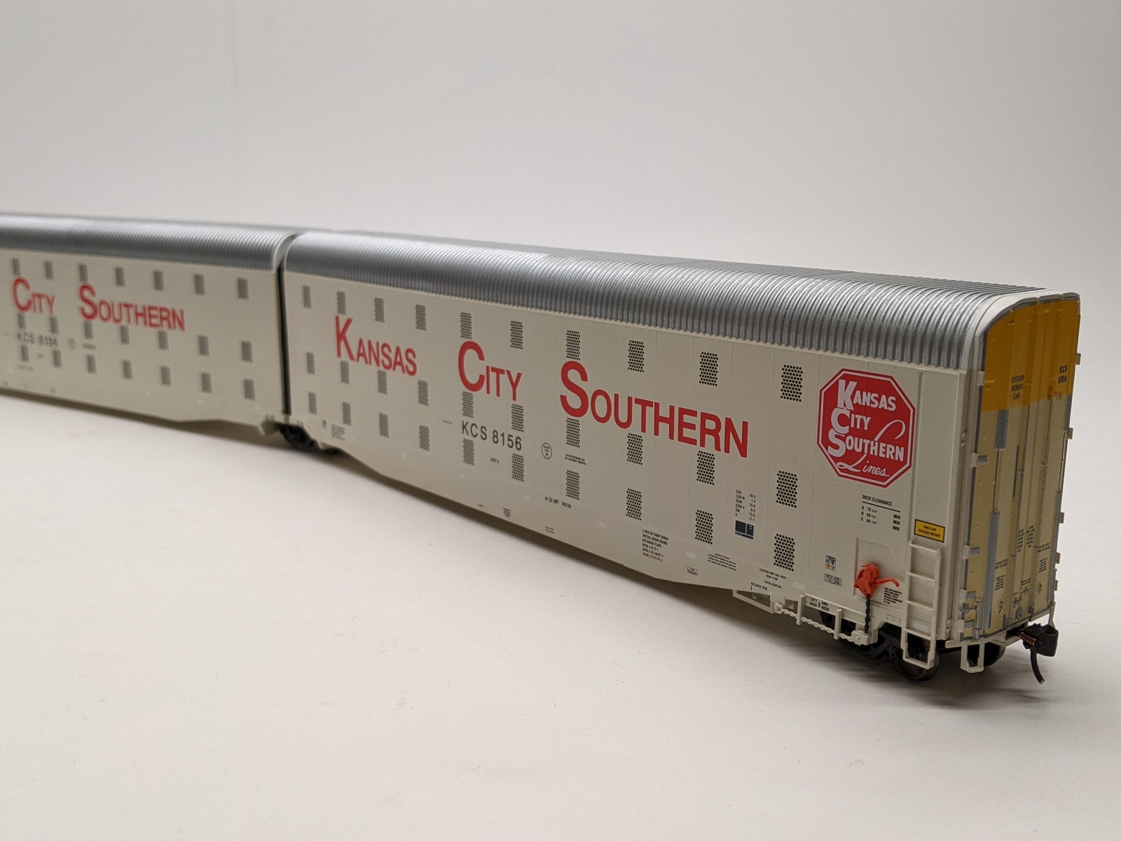 Athearn Genesis G4412 HO Articulated Auto Rack - Kansas City Southern ...
