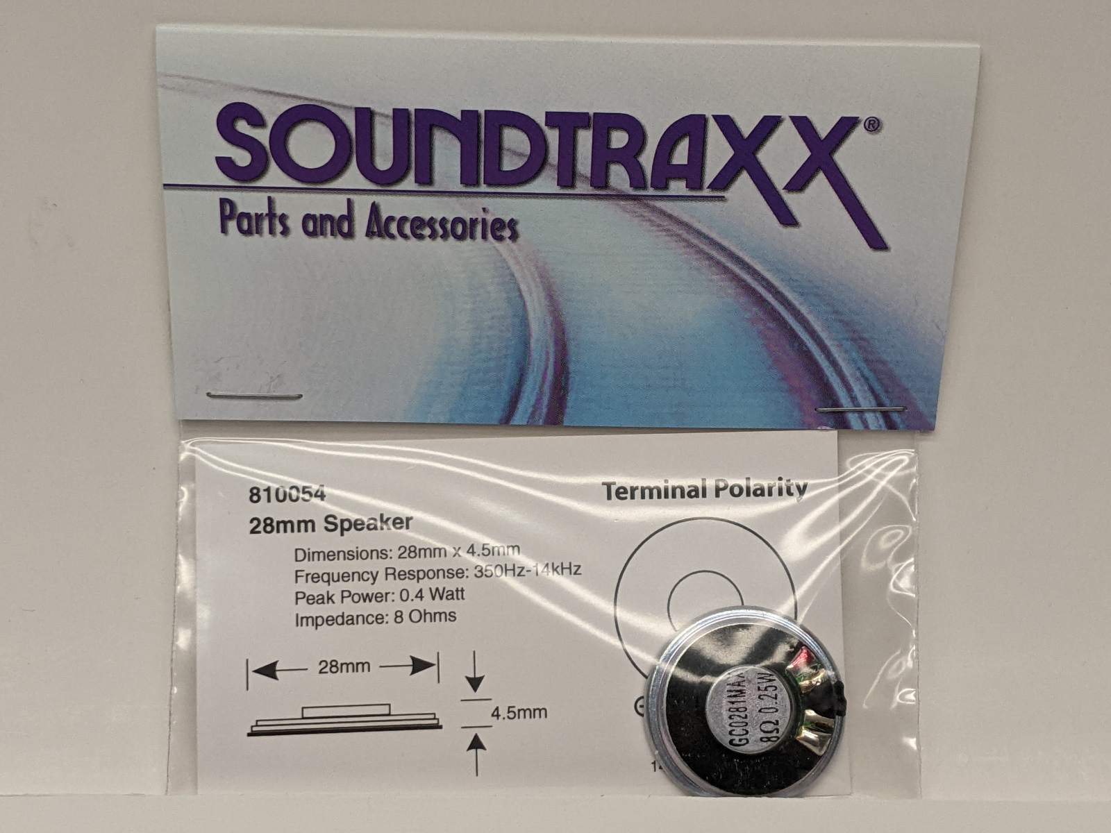 SoundTraxx 810054 28mm Round Speaker 8 Ohm 0.4 Watt For Sale ...